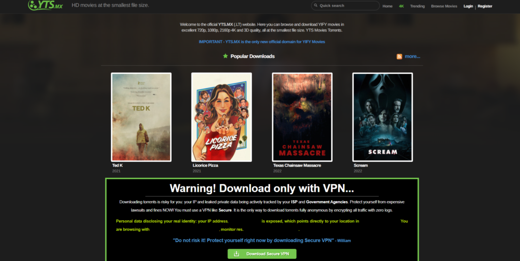 About Yts.mx Suspicious Website – WiperSoft Antispyware