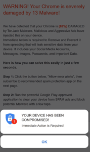 Remove “Your Device Has Been Compromised” pop-up scam (Android ...