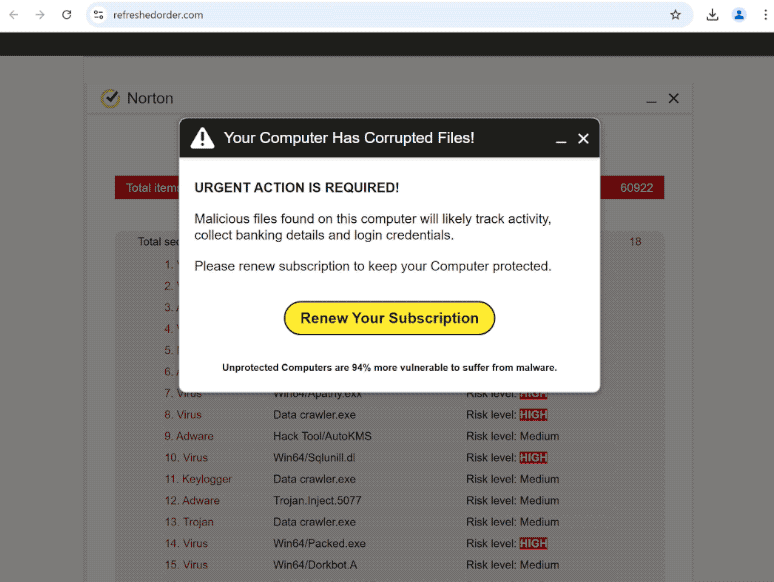 Remove “Your Computer Has Corrupted Files” fake alert – WiperSoft ...
